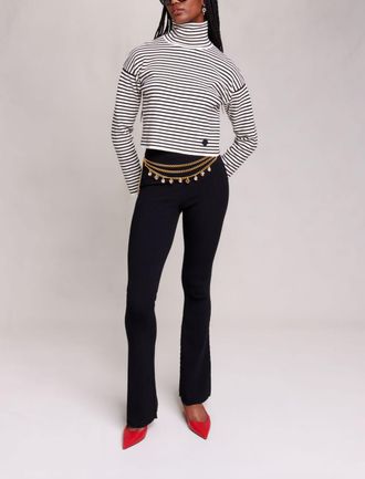 Maje Rippstrickhose - Schwarz - Gr&ouml;&szlig;e 32 - Maje