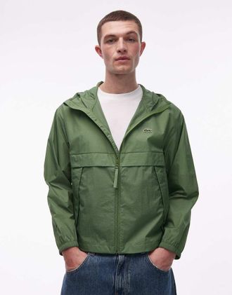 Lacoste Verstaubare, wasserabweisende Jacke in Gr&uuml;n