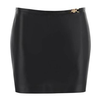 Versace Femme, Jupes, Noir, Taille: 38 FR Leather Skirts