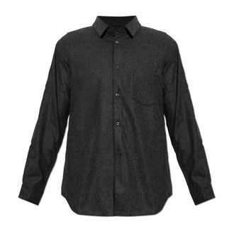 Comme Des Gar&ccedil;ons Wollhemd mit Tasche - - Shirts - Herren - Grau - S