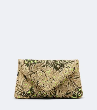 Dries Van Noten Pochette Small en jacquard &agrave; fleurs