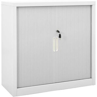 vidaXL Armoire &agrave; portes coulissantes Gris 90x40x90 cm Acier Vidaxl