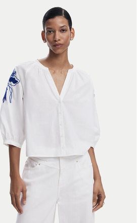 Desigual Bluse Cratos 25SWBW03 Weiß Loose Fit