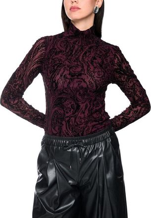Marc Cain Langarmshirt Urban Office Premium Damenmode transparent, mit Samt-Details