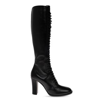 Dolce & Gabbana Schn&uuml;r-Stiefel bis zum Knie - - Shoes - Damen - Schwarzk - 39 EU