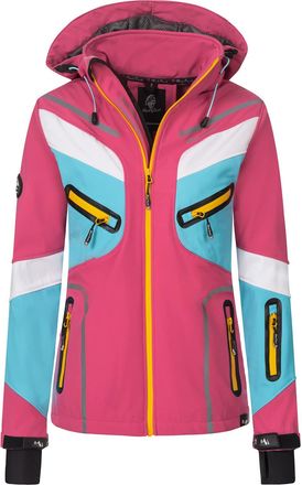 Rock Creek Damen Softshell Jacke Windbreaker Regenjacke &Uuml;bergangsjacke Softshelljacke Damenjacke Regenmantel Outdoorjacke Kapuze D-465 Pink 3XL
