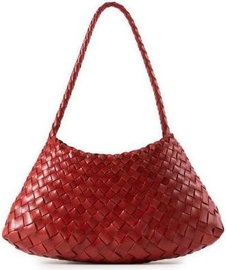 Dragon Diffusion Sac &agrave; main tiss&eacute; Rosanna en cuir