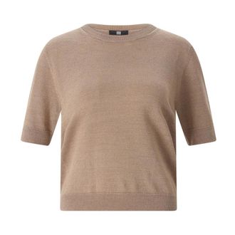 Riani Femme, Pulls, Brun, Taille: 40 FR Tricot &agrave; col rond