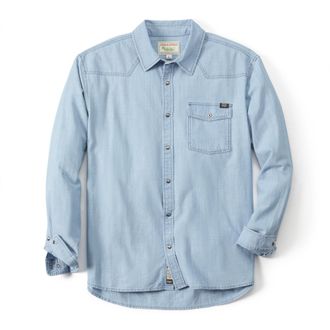 Field & Stream Lang&auml;rmeliges Freizeithemd f&uuml;r Herren mit Covey Back, Chambray, 3X-Gro&szlig;