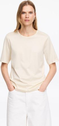Arket T-Shirt Aus Lyocell Und Baumwolle -Wei&szlig;