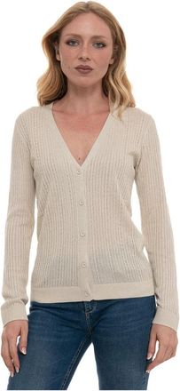 Liu Jo Femme, Pulls, Beige, Taille: 42 FR Long cardigan