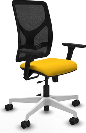 Piqueras y Crespo B&uuml;rostuhl mit 3D-Armen, h&ouml;henverstellbare Lendenwirbelst&uuml;tze, ausgestattet mit Syncro/Traslack und Schneideschaum, mit Rollen von 65 mm, Nylon, Schwar