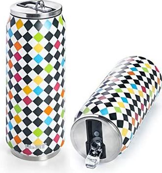 Ibili Thermobehälter Arlequin, 330 ml, Edelstahl 18/10, Doppelwand, wiederverwendbar