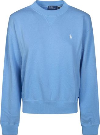 Polo Ralph Lauren Femme, Sweatshirts et sweats &agrave; capuche, Bleu, Taille: 42 FR Felpa Girocollo Garzata