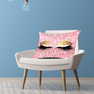 ZJchao 30 X 50 cm Glitzernder Wimpern-Kissenbezug f&uuml;r Zuhause, Sofa, Bett, Auto und Lordosenst&uuml;tze (M)