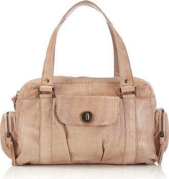 Pieces PS Totally ROYAL Leather SMALL Bag 17060404 Damen Henkeltaschen 32x20x12 cm (B x H x T), Beige (Mahogany Rose)