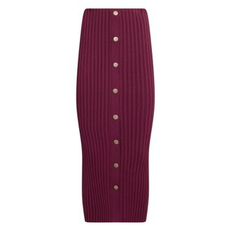 Philosophy di Lorenzo Serafini Femme, Jupes, Rouge, Taille: 36 FR Jupe longue &agrave; boutons
