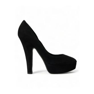Dolce & Gabbana Schwarze Wildleder Plateau-Pumps - - Shoes - Damen - Schwarzk - 40 EU