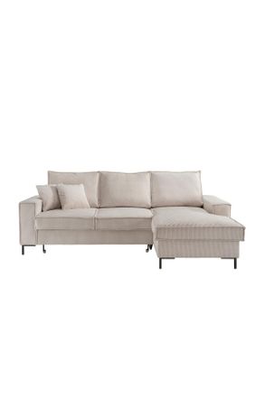 Livetastic Ecksofa, Beige, Textil, Uni, 4-Sitzer, F&uuml;llung: Schaumstoff, L-Form, 240x150 cm, Liegefunktion, seitenverkehrt erh&auml;ltlich, Schlafen auf Sitzh&ouml;he, R&uuml;ck