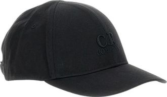 C.P. Company C.p. Company, Homme, Accessoires, Noir, Taille: ONE Size Gabardine Logo Cap