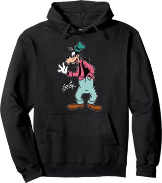 Disney Goofy Retro Character Waving Pose Trip Matching Pullover Hoodie