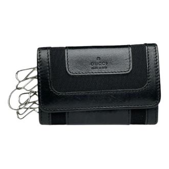 Gucci Porte-cl&eacute;s en cuir Pre-owned - Femme - Pre-owned - Noir - Taille: ONE Size