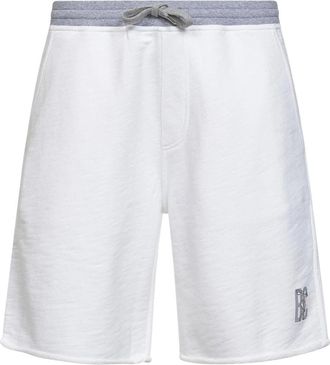 Brunello Cucinelli Homme, Shorts, Blanc, Taille: L Bermuda en molleton French terry