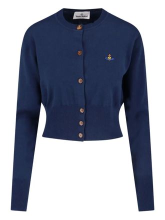 Vivienne Westwood cardigan à logo Orb - Bleu