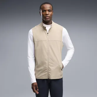 Puma Gilet sans manches de golf Avant Homme, V&ecirc;tements, Beige, XXL