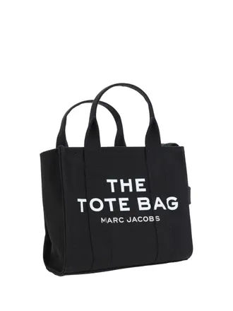 Marc Jacobs Womens Small Tote Handbag Black Cotton Handbags Hand Bags
