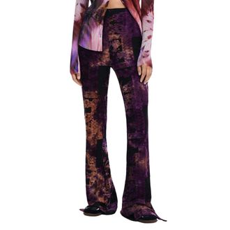 Desigual Damen Woman Knit Long Trousers Pants, Blau, M EU