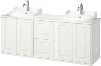 IKEA TÄNNFORSEN / RUTSJÖN Waschbeckenschr./2Waschb./2Mischba