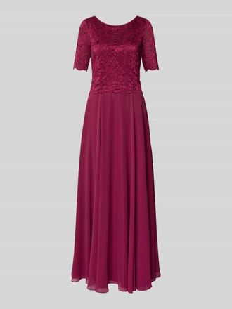 Vera Mont Abendkleid mit Spitze und Rundhalsausschnitt