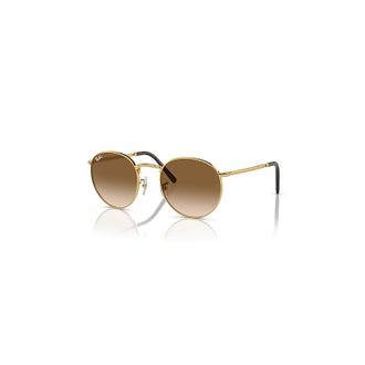 Ray-Ban New Round Sonnenbrillen Arista Gold Fassung Braun Glas 53-21