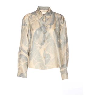 Alysi Femme, Blouses et Chemises, Multicolore, Taille: 36 FR Camicia Brushed Print Regular