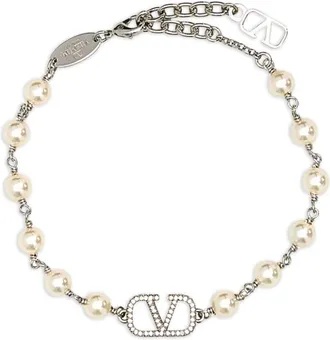 Valentino Garavani Armband mit VLogo - Silber