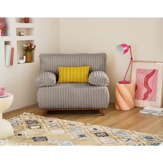 Best Mobilier Bestmobilier - Cristal - sessel - schlaffunktion und bettkasten - gro&szlig;er geripptem cord - taupe