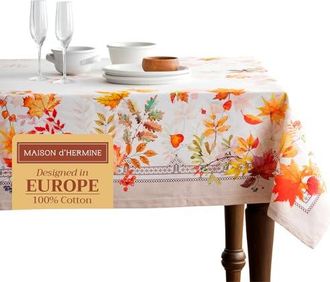 Maison d'Hermine Amarante Nappe de Table 100% Coton pour Cuisine Salle à Manger décoration de Table fête Mariage, fête mères Mariage, fête mères Thanksgiving Noël (Rec