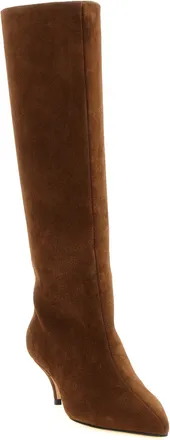 Fabiana Filippi Suede Kitten-Heel Boot - Brown