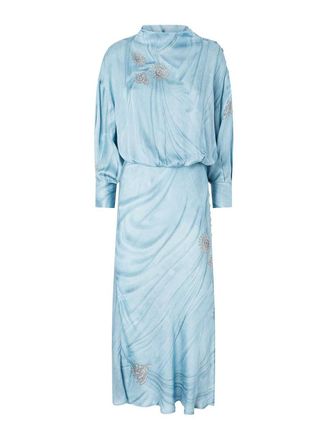 Pinko Robe Au Genou - Bleu