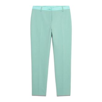 Oltre Hose mit Satin-Detail - - Trousers - Damen - Gr&uuml;n - M