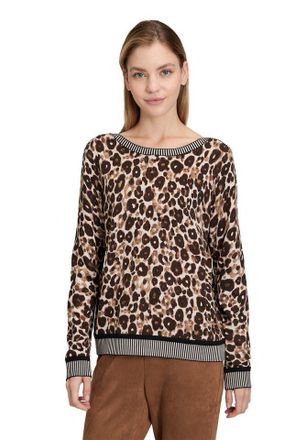 Betty Barclay Strickpullover Damen mit Animalprint (1-tlg)