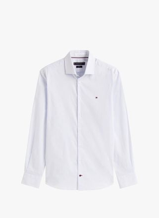Tommy Hilfiger Chemise slim ray&eacute;e en coton m&eacute;lang&eacute;