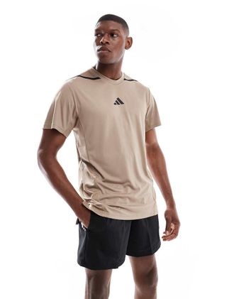 adidas adidas Training - D4T Pro-Series - T-Shirt in Kreidebraun