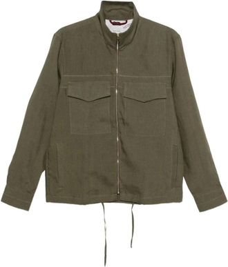 Paul Smith Homme, Vestes, Vert, Taille: M Linen Shirt Jacket