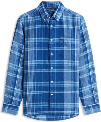 Tommy Hilfiger Herren Hemd LINEN SUMMER MADRAS Regular Fit