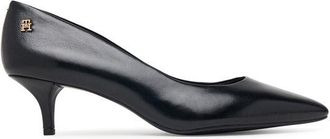 Tommy Hilfiger Pumps Kitten Heel Court Leather Shoe FW0FW09526 Schwarz