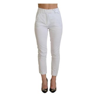 Dondup High Waist Tapered Hose - - Trousers - Damen - Wei&szlig; - XS