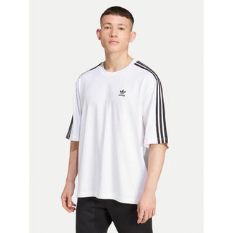 adidas T-Shirt adicolor IZ2474 Wei&szlig; Oversize