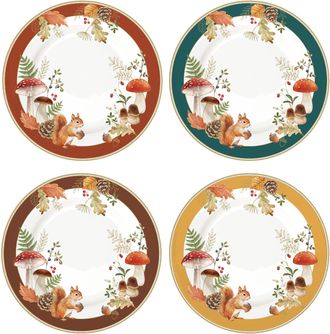 Easy Life 4er Set Kuchenteller Autumn Breeze Herbst Herbst D. 19cm in GB